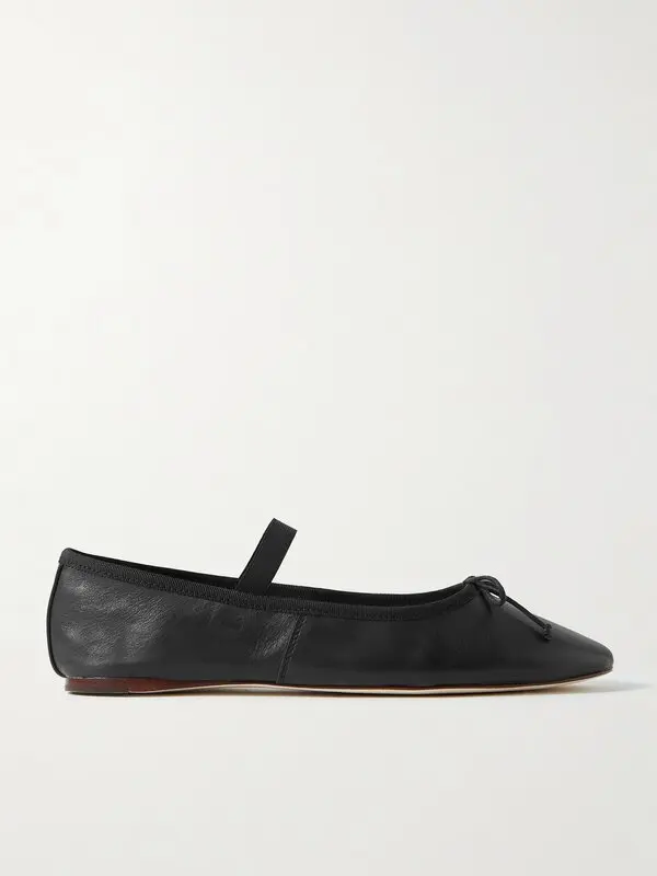 LOEFFLER RANDALL Leonie Leather Ballet Flats - Black