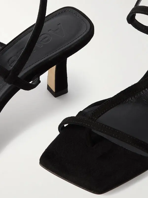 AeydĒ Elise Suede Slingback Sandals