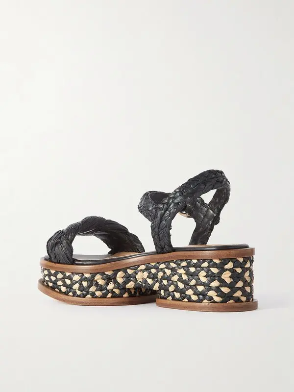 Gabriela Hearst Michael Braided Raffia Sandals