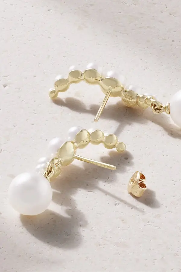 Mateo 14-karat Gold Freshwater Pearl Dangle Earrings