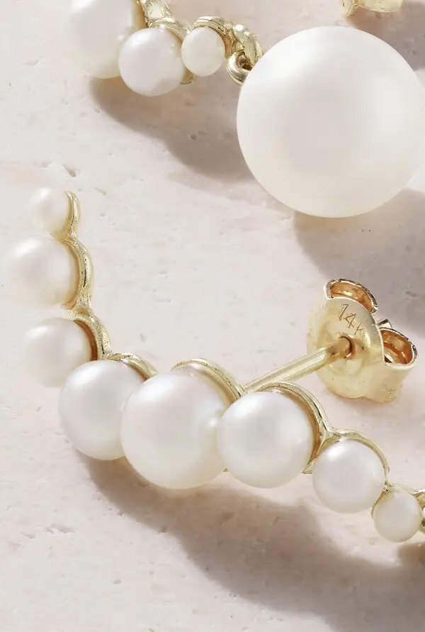 Mateo 14-karat Gold Freshwater Pearl Dangle Earrings