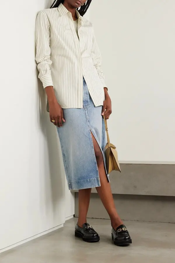 GOLDEN GOOSE Striped Cotton-poplin Shirt