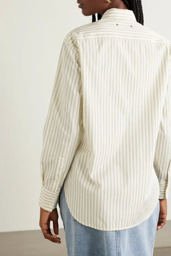 GOLDEN GOOSE Striped Cotton-poplin Shirt