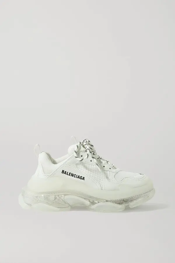Balenciaga Triple S Clear Sole Sneakers - White