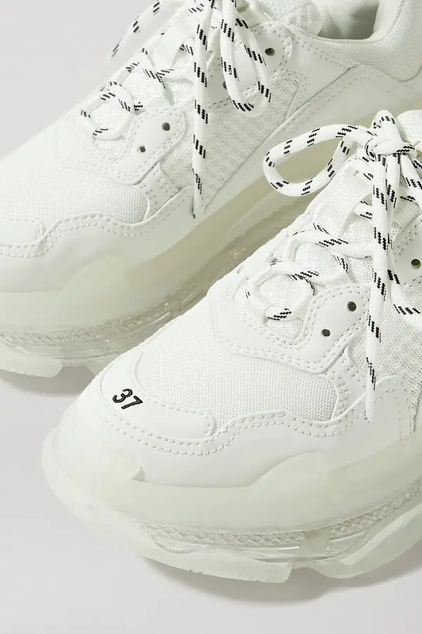 Balenciaga Triple S Clear Sole Sneakers - White