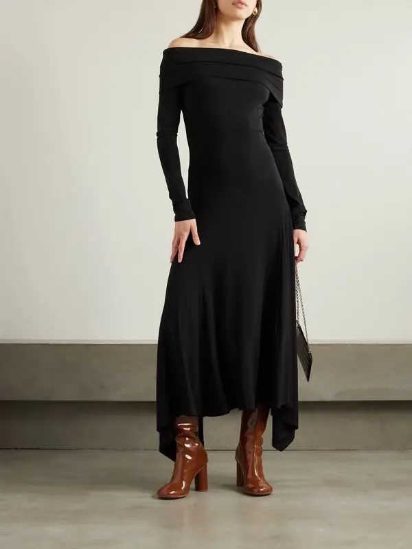 Max Mara Gerla Off-the-shoulder Stretch-jersey Maxi Dress