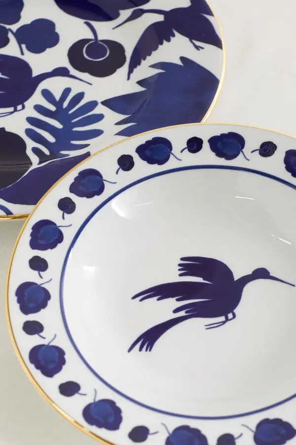 La DoubleJ Gold-plated Soup And Dinner Plate Set