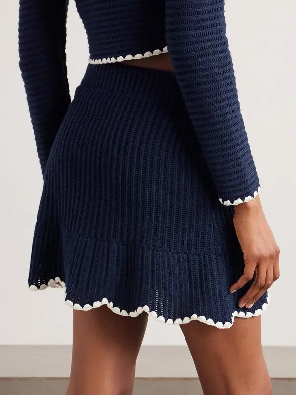 SELF-PORTRAIT Knitted Mini Skirt