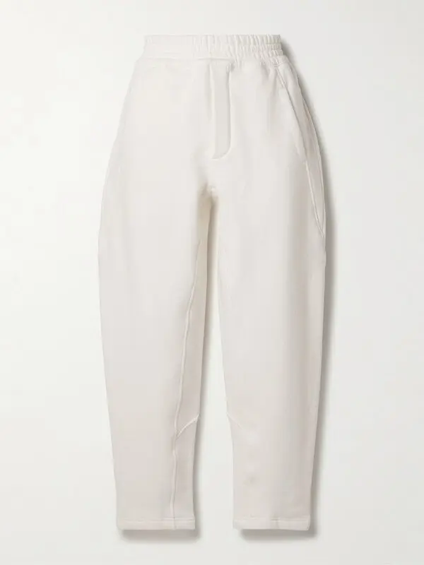 THE ROW Koa Brushed Stretch-cotton Sweatpants