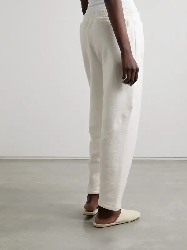 THE ROW Koa Brushed Stretch-cotton Sweatpants