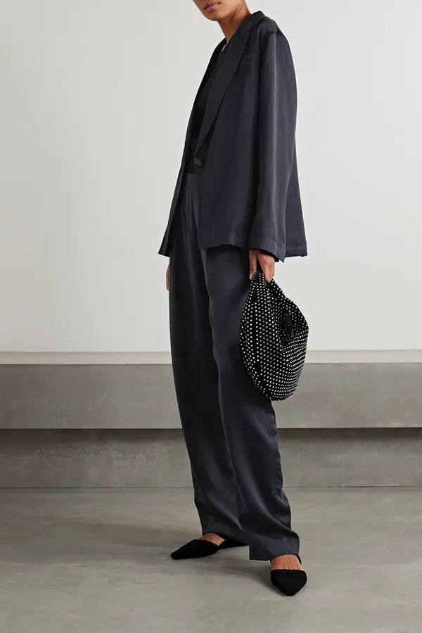 Vince Silk And Cotton-blend Habotai Blazer