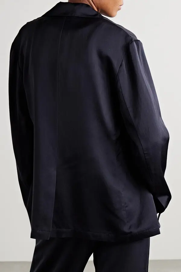 Vince Silk And Cotton-blend Habotai Blazer