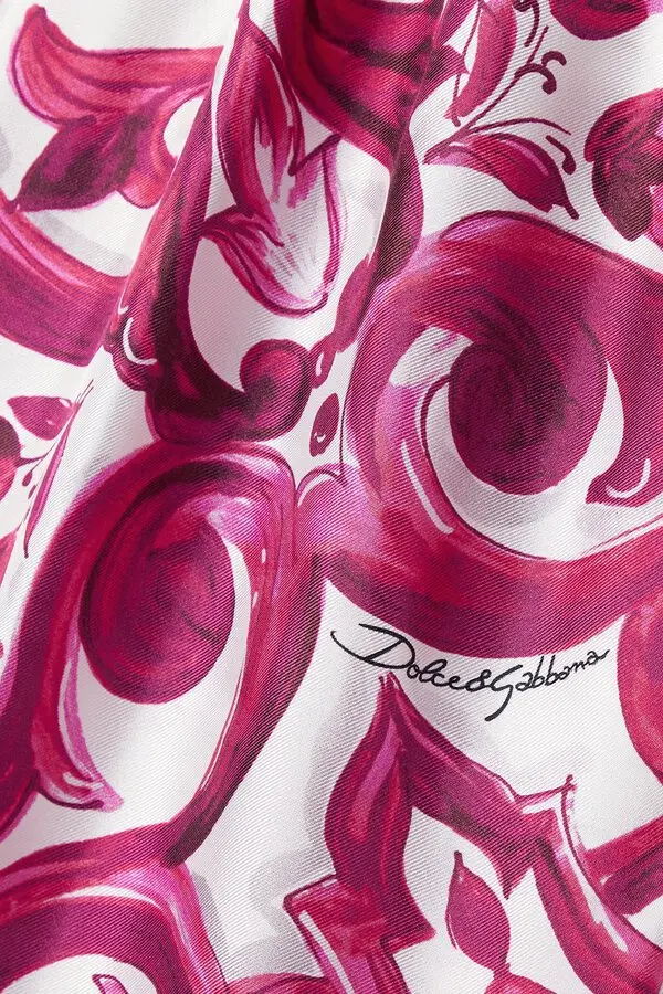 Dolce & Gabbana Maiolica Printed Silk-satin Twill Shorts