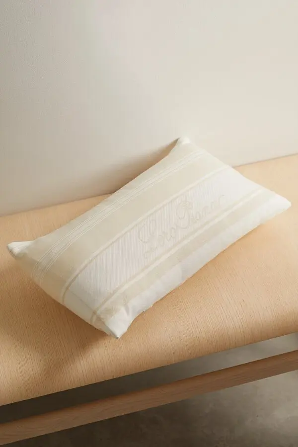 Loro Piana Portofino Cotton-jacquard Beach Pillow - Neutrals