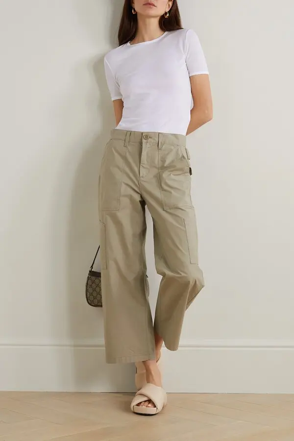 AGOLDE Abbie Ribbed Stretch-jersey T-shirt