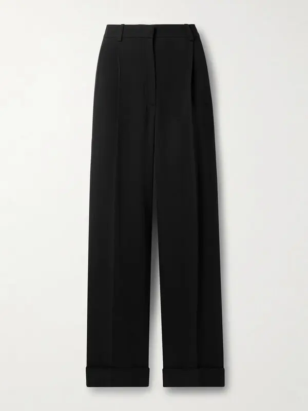 THE ROW Tor Pleated Cady Wide-leg Pants