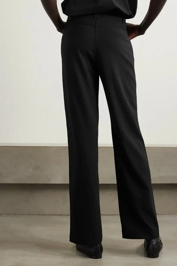 Matteau Net Sustain Wool-blend Crepe Straight-leg Trousers