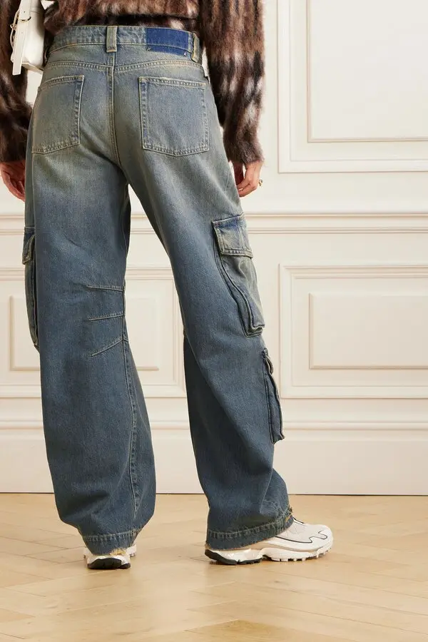 GOLDEN GOOSE Distressed Wide-leg Cargo Jeans