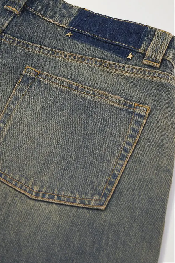 GOLDEN GOOSE Distressed Wide-leg Cargo Jeans