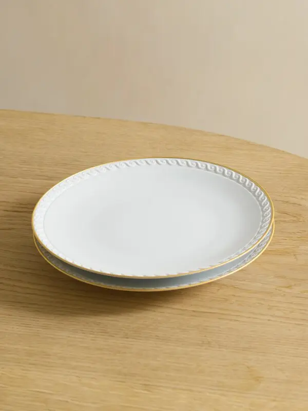 L'Objet Neptune Set Of Two Dessert Plates - White