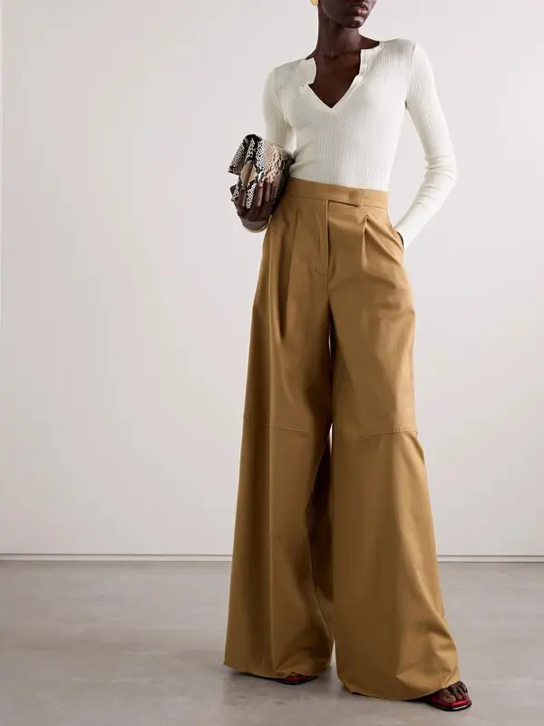 Max Mara Urlo Ribbed Silk And Cashmere-blend Sweater - White