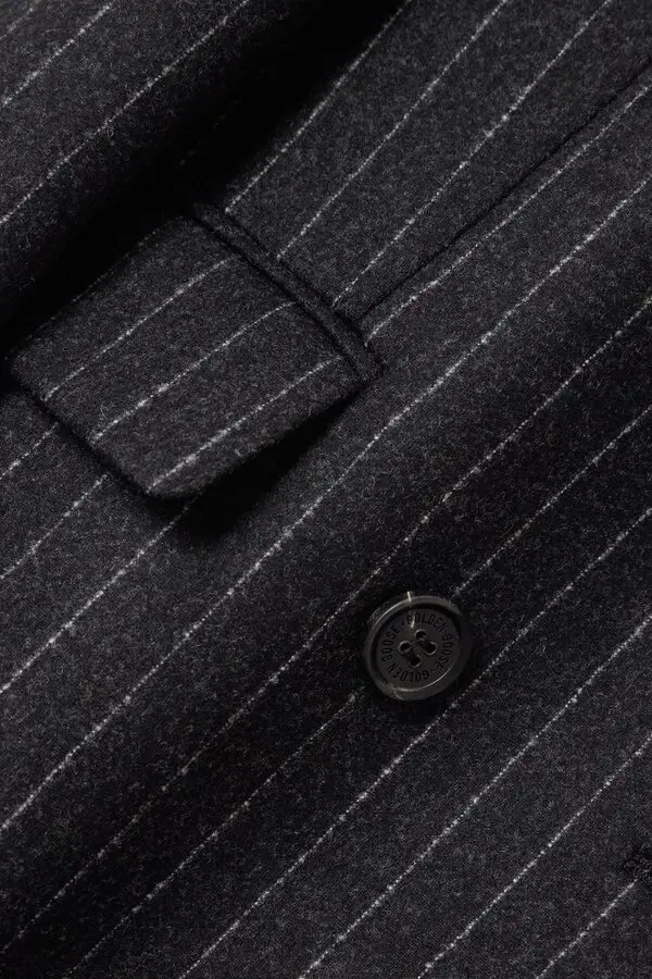 GOLDEN GOOSE Pinstriped Wool-blend Flannel Blazer