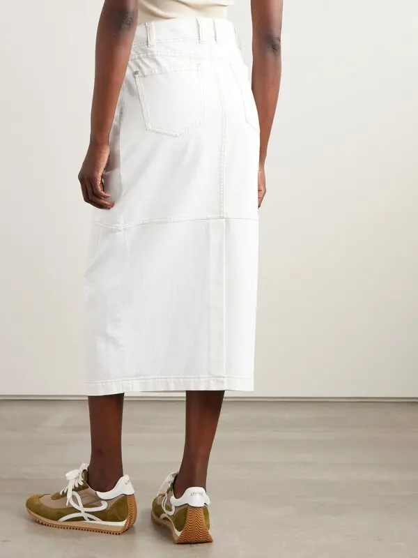 Brunello Cucinelli Denim Midi Skirt