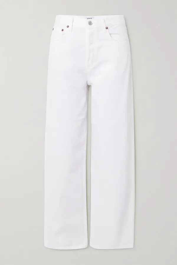 AGOLDE Net Sustain Low Slung Baggy Boyfriend Jeans - White