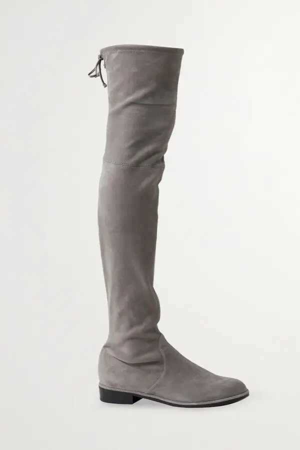 STUART WEITZMAN Lowland Suede Over-the-knee Boots - Neutrals
