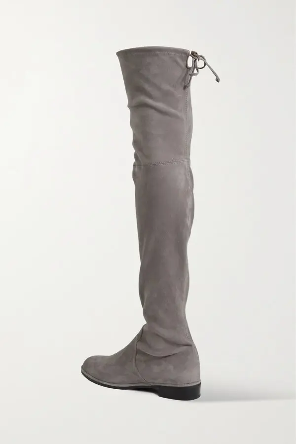 STUART WEITZMAN Lowland Suede Over-the-knee Boots - Neutrals
