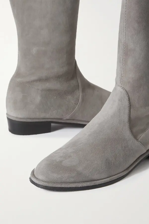 STUART WEITZMAN Lowland Suede Over-the-knee Boots - Neutrals