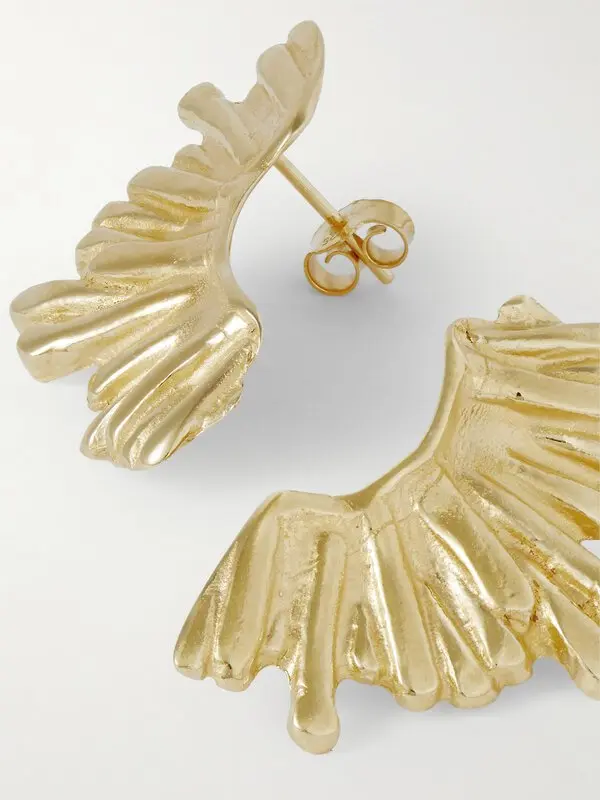 YSSO Crescent Sun -plated Earrings