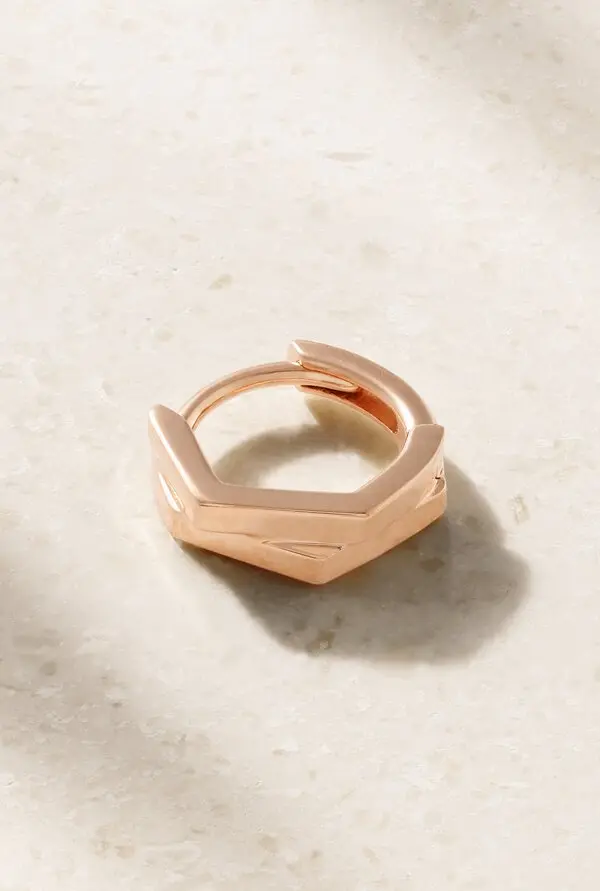 REPOSSI 18-karat Rose Single Hoop Earring - Gold