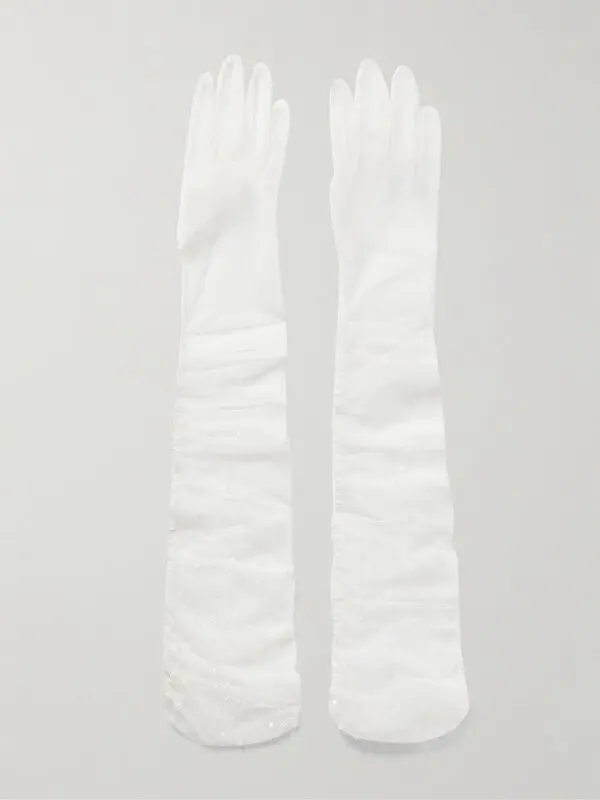 CLIO PEPPIATT Chantilly Tulle Gloves
