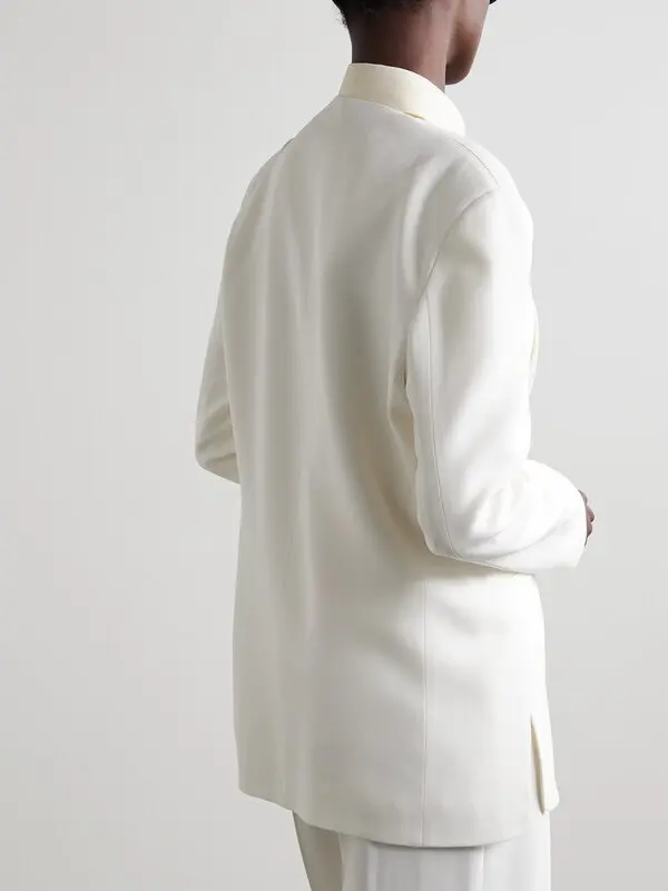 THE ROW Alda Double-breasted Cady Blazer