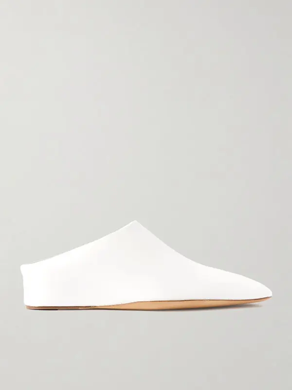 JIL SANDER Leather Wedge Mules