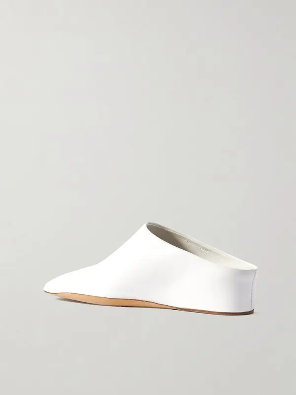 JIL SANDER Leather Wedge Mules