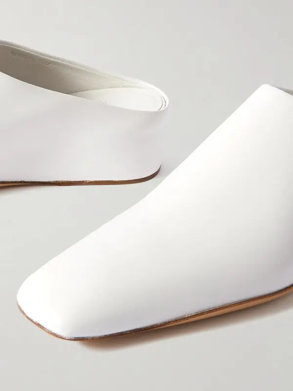 JIL SANDER Leather Wedge Mules
