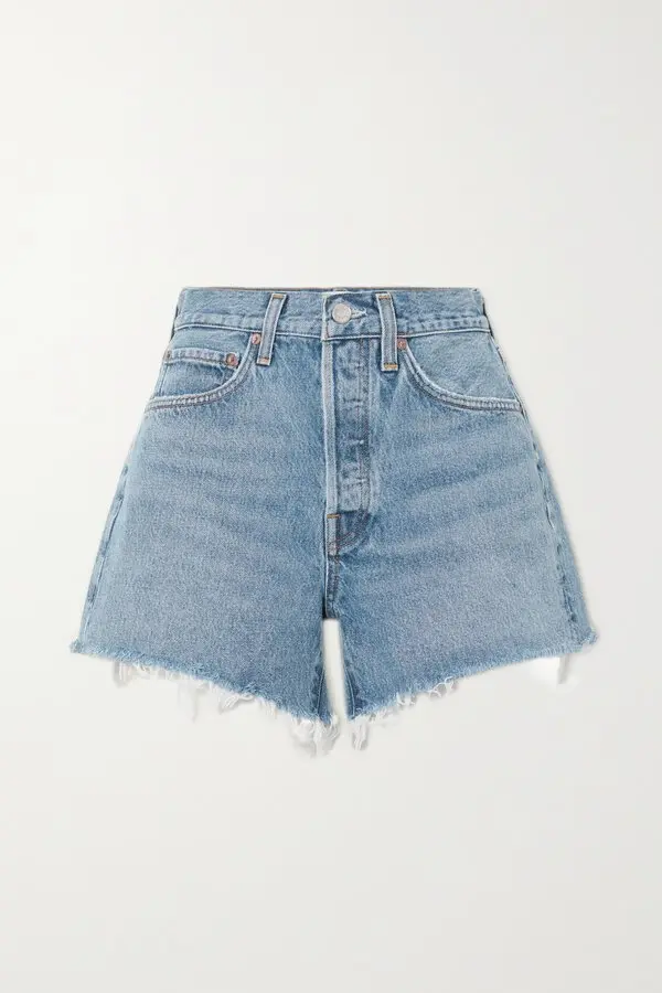 AGOLDE Parker Long Denim Shorts