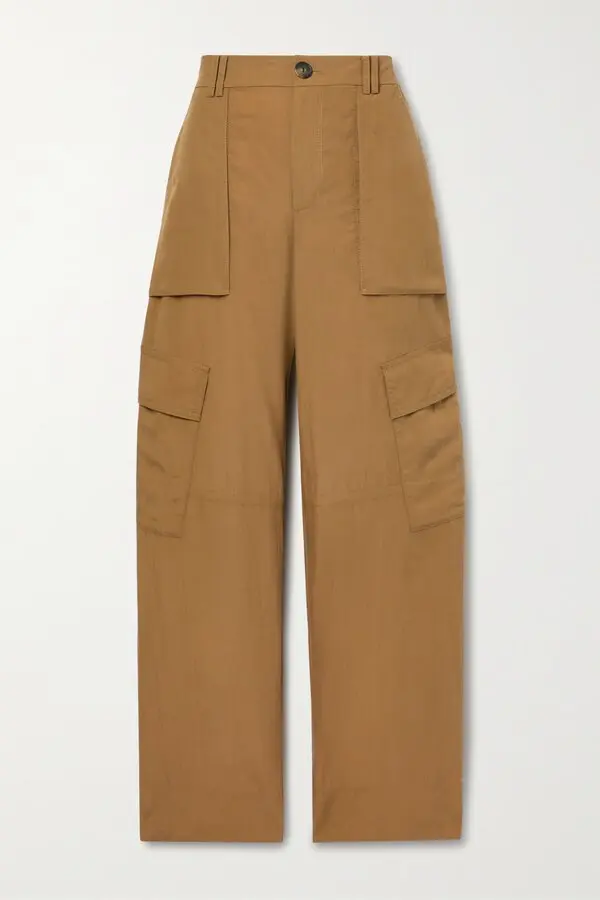 Vince Tencel Lyocell Wide-leg Cargo Pants - Brown