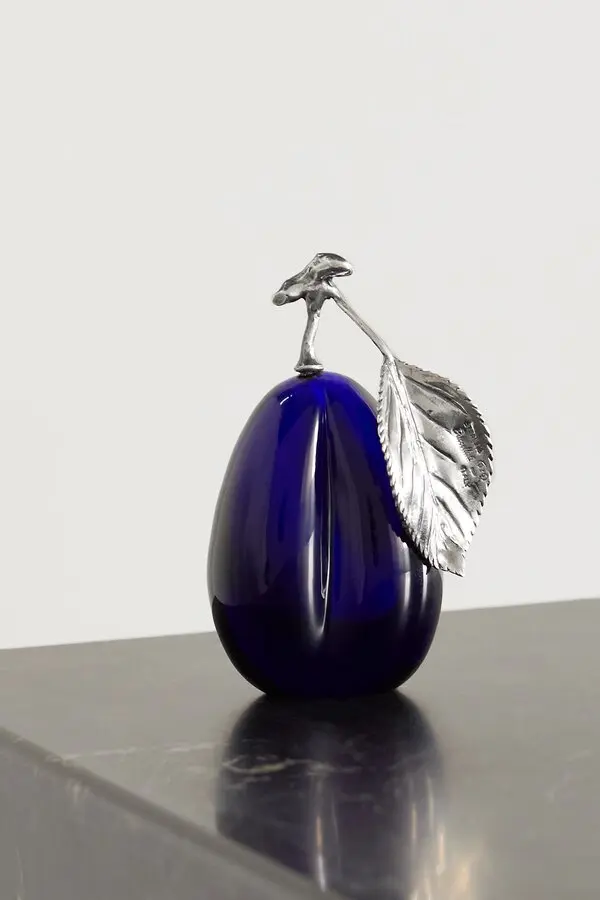Buccellati Plum Sterling And Glass Table Marker - Silver
