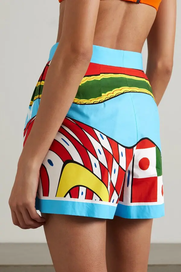 Dolce & Gabbana Printed Cotton-poplin Shorts
