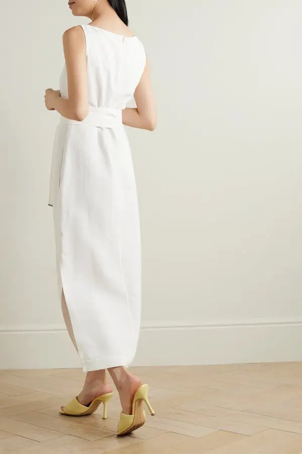 Brunello Cucinelli Crepe Midi Wrap Dress