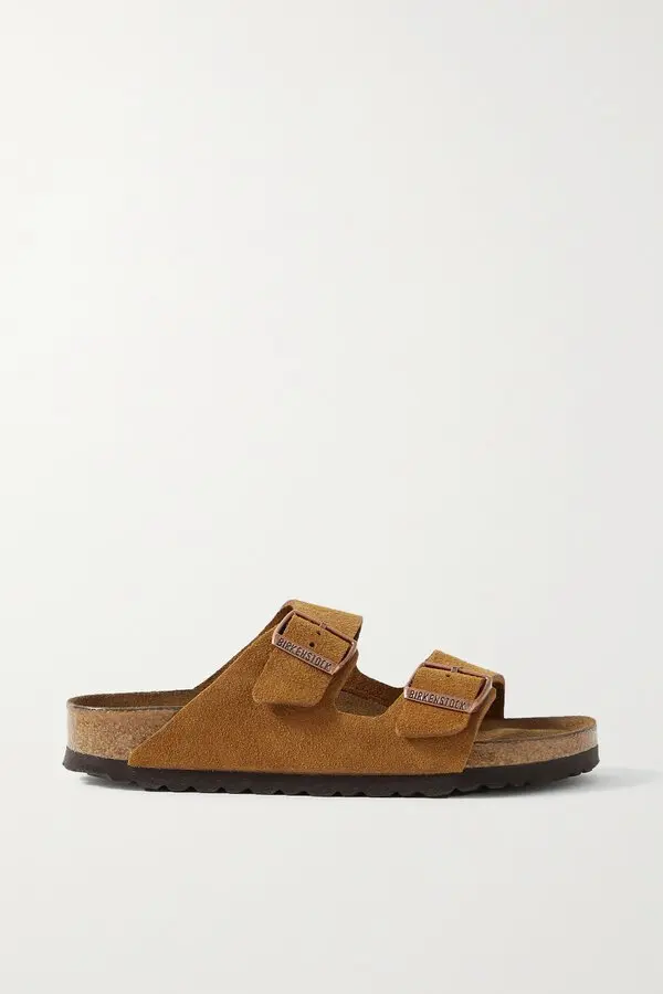 BIRKENSTOCK Arizona Suede Sandals - Brown