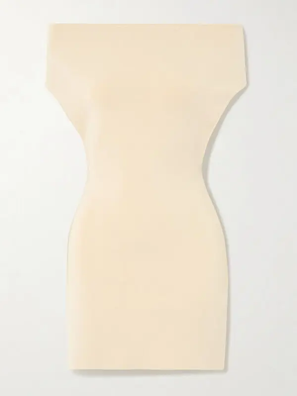 Jacquemus Cubista Off-the-shoulder Mini Dress - Yellow