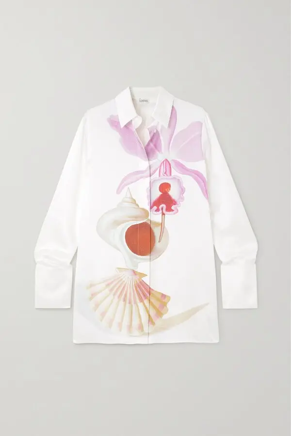 Loewe Maruja Mallo Printed Silk-satin Shirt