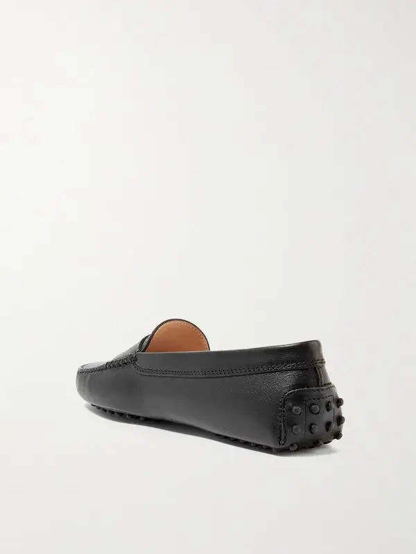 TOD'S Gommino Leather Loafers - Black