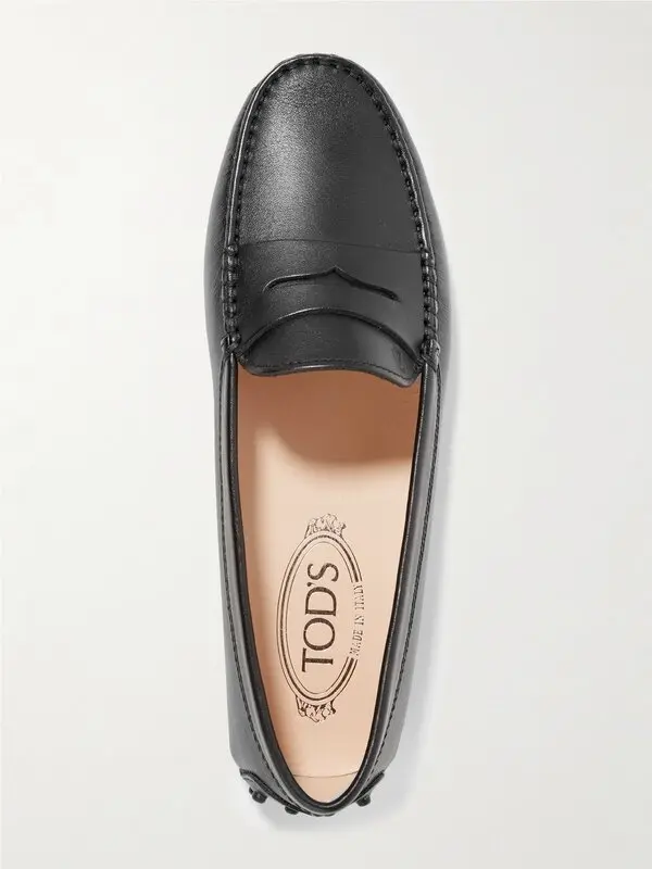 TOD'S Gommino Leather Loafers - Black