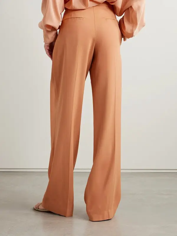 Another Tomorrow Crepe Wide-leg Pants