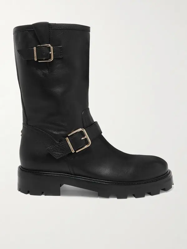 JIMMY CHOO Biker Ii Leather Boots